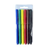 China Hot selling customizable kids drawing color 6pcs fibre tip pen watercolor pen set for sale