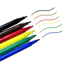China Hot selling customizable kids drawing color 6pcs fibre tip pen watercolor pen set for sale