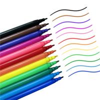 China Creative stationery OEM student Children 12 Colors painting  fibre tip pen watercolor pen set for sale