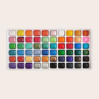China Superior wholesale OEM 15mm 60colors professional art painting solid watercolor set for kids painting for sale