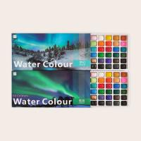 China Superior wholesale OEM 15mm 60colors professional art painting solid watercolor set for kids painting for sale