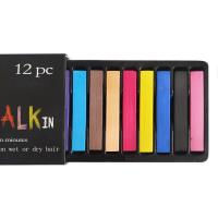 China Hot selling OEM wholesale soft pastel multi-color 12pcs hair chalk pastel set for kids drawing for sale