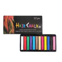 China Hot selling OEM wholesale soft pastel multi-color 12pcs hair chalk pastel set for kids drawing for sale