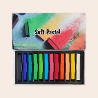 China Hot selling OEM multi-color painting chalk stick 12pcs soft pastel set for kids drawing for sale