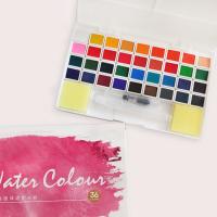 China Hot selling multi-color OEM 36pcs water-based solid transparent watercolor painting set for kids drawing for sale