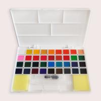 China Hot selling multi-color OEM 36pcs water-based solid transparent watercolor painting set for kids drawing for sale