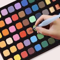 China OEM  wholesale 60colors artist kids drawing solid pearlescent watercolor painting set for sale