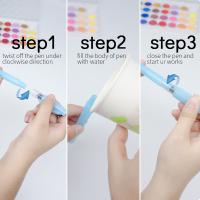 China Wholesale 6pcs portable nylon hair watercolor empty brush OEM artist brush pens set for kids drawing for sale
