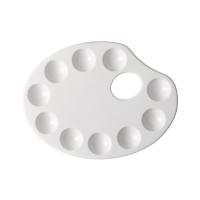 China High Quality OEM 10 Well Acrylic and Watercolor Portable Plastic Paint Palette For Mix Color for sale