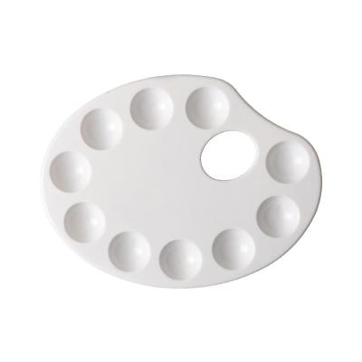 China High Quality OEM 10 Well Acrylic and Watercolor Portable Plastic Paint Palette For Mix Color for sale
