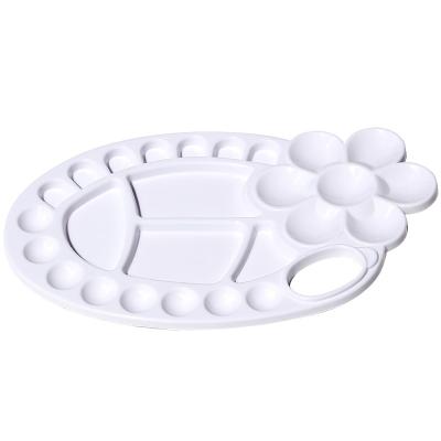 China Wholesale kids art painting graffiti palette OEM multifunctional flower shape plastic palette for sale