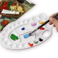China Wholesale kids art painting graffiti palette OEM multifunctional flower shape plastic palette for sale