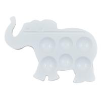 China Hot selling OEM wholesale elephant shape 6 wells plastic painting palette for artist for sale