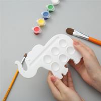 China Hot selling OEM wholesale elephant shape 6 wells plastic painting palette for artist for sale