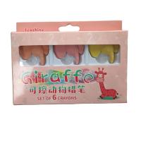 China Creative stationery OEM safety multicolor 6pcs crayon set for kids art painting for sale