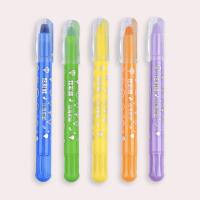 China High Quality Non Toxic Silky Twist Up Wax Crayon Customized 6Pcs Rotating Crayon for Children for sale