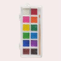 China Portable High Quality 12 Colors OEM Gouache Non Toxic Paint Solid Watercolor Set For Kids Painting for sale
