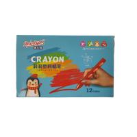 China Non Toxic Washable Smooth Crayon Creative Triangle Holey Easy Hold Crayon Set for sale
