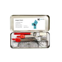 China School And Office Compass Ruler Pencil Metal Box Kit 10PCS Geometry Set for sale