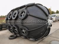 China High Tensile Sling / Chain Net Type Pneumatic Rubber Fender for sale