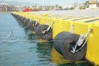 China Ship Launching Marine Rubber Fender Black With All Accessories for sale