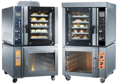 China Steam Spray Commercial Baking Ovens Convection Toaster Oven With Proofer for sale
