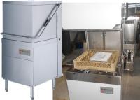 China 420mm Commercial Kitchen Dishwasher , 60 Racks / Hour Commercial Hood Dishwasher for sale