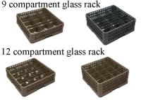 China PP Compartment Glass Rack Kitchen Plate Rack For Commercial Dishwashing Machine for sale