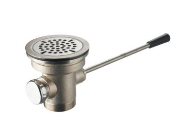 China Steel Commercial High Temp Dishwasher Part Twist Lever Drain For Waste Valve for sale
