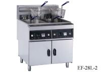 China Floor Standing Potato Chip Fryer 28L Per Tank Stainless Steel Electric Deep Fryer for sale
