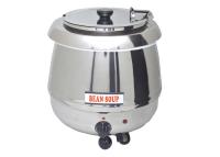 China Countertop Electric Soup Kettle , Black Stainless Steel Hotel Buffet Soup Warmer for sale