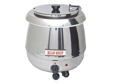 China Countertop Electric Soup Kettle , Black Stainless Steel Hotel Buffet Soup Warmer for sale