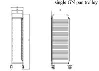 China Single And Double Line Stainless Steel Trolley Kitchen For Gastronorm for sale