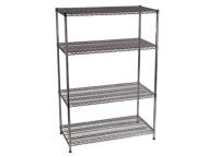 China Epoxy Stainless Steel Kitchen Equipment , Adjustable Distance Heavy Duty Wire Shelving for sale