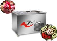 China Commercial Fried Ice Cream Roll Machine Manual Defrosting Stainless Steel 304 Body for sale