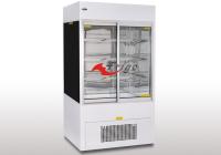 China Front Sliding Door Food Display Showcase Can Be Embeded In The Wall for sale