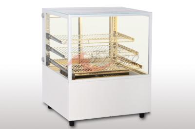 China Square Food Warmer Showcase - 30 To 70 Degree LED Light White Or Black Body for sale