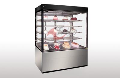 China Upright Cold Cabinet Four Sides Glass For Window Display Auto Defrosting for sale