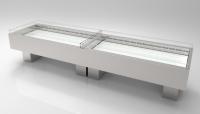 China Remote Type Island Open Chiller Powerful Cooling 2 to 10 Degree LED Light for sale