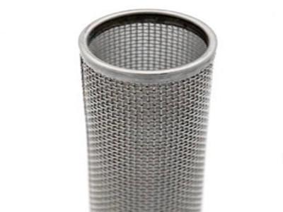 China SS304 316 Multi Layer Wire Mesh Cylinder Filter Abrasion Resistance for sale