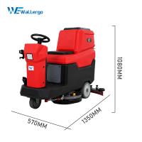China High Performance Industrial Dual-Brushes Ride-on Floor Scrubber Tile Marble Scrubber Machine Warehouse Cleaning Machine for sale