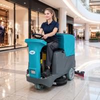 China High Quality Industrial 24V 240AH Battery Ride-on Scrubber Machine Airport Floor Automatic Floor Scrubber for sale