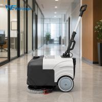 China Compact Mini Floor Scrubber Machine 24V 205W High Power Tiles Cleaning Machine for sale