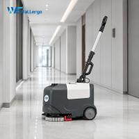 China Compact Mini Floor Scrubber Machine 24V 205W High Power Tiles Cleaning Machine for sale