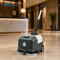 China Compact Mini Floor Scrubber Machine 24V 205W High Power Tiles Cleaning Machine for sale