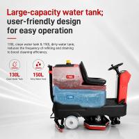 China Affordable Price Electric Ride-on Dual-brush Floor Scrubber Machine Factory Warehouse Marble Floor Scrubber for sale