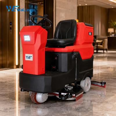 China Electric Ride-on Floor Scrubber Battery Powered Scrubber Dryer for Cleaning in Hotels and Shopping Malls for sale