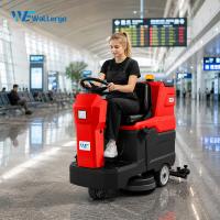 China 2026 New Style Concrete Warehouse Mop Cleaning Machine Automatic Micro Driving Ride on Floor Scrubber Machine for sale