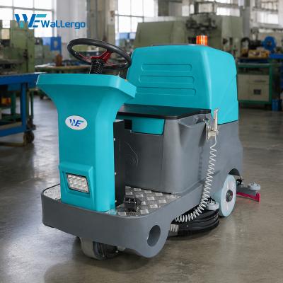 China Industrial Floor Cleaning Machine Battery Powered Electric Ride on Cleaning Machine for Warehouse Parking Lot for sale