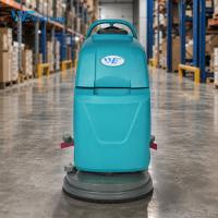China Electric Commercial Hand Push Scrubber Machine Industrial Granite Floor Cleaning Machine for Warehouse Sport Hall for sale